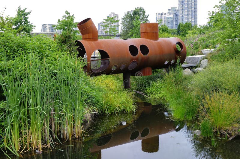 Tube-shaped Bridge in a Park Stock Photo - Image of shape, bridge: 36000532