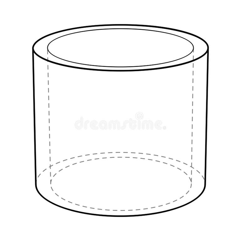 Tube Stereometric Shape Composition Stock Vector - Illustration of ...