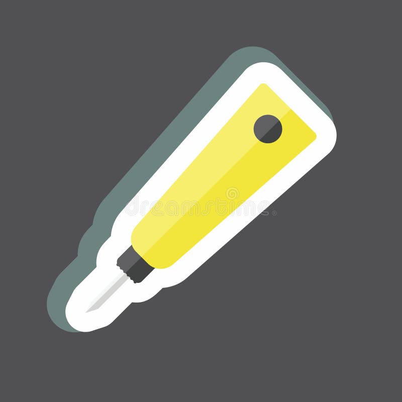 Tube Sticker in Trendy Isolated on Black Background Stock Illustration ...