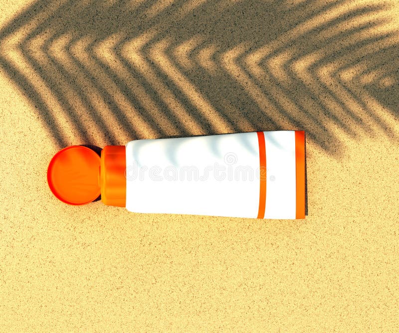 Tube of Sunscreen on Beach Sand Stock Photo - Image of island ...
