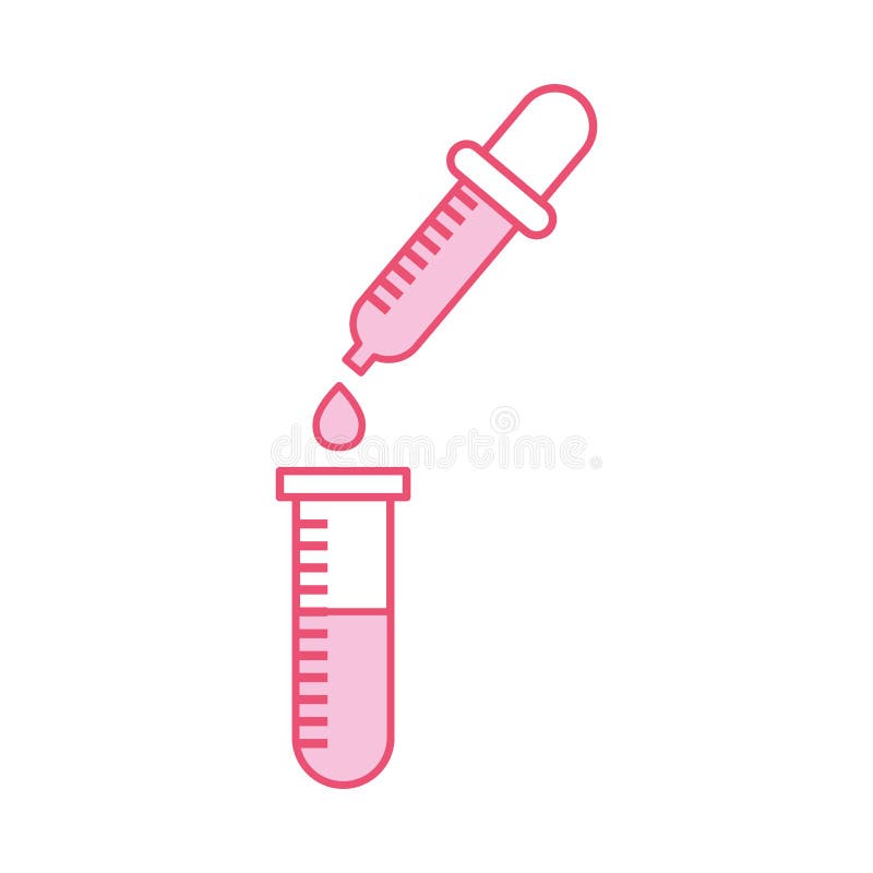Tube test with dropper stock vector. Illustration of flat - 96072127