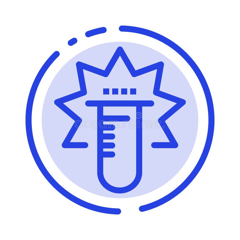 Tube, Test, Medical, Lab Blue Dotted Line Line Icon Stock Vector ...