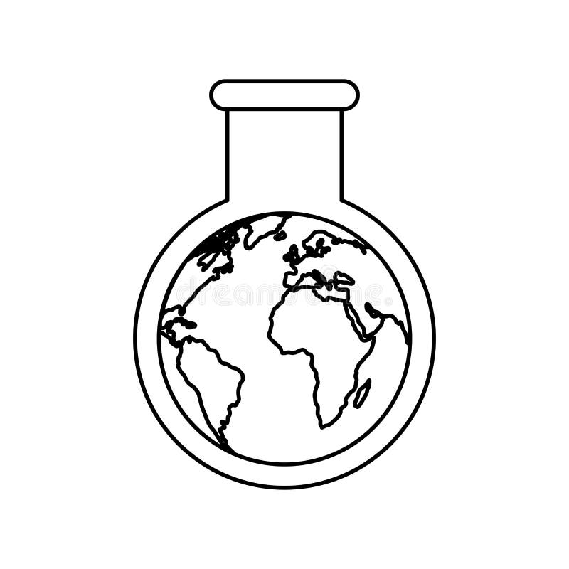 Tube Test World Planet Earth Icon Stock Illustration - Illustration of ...