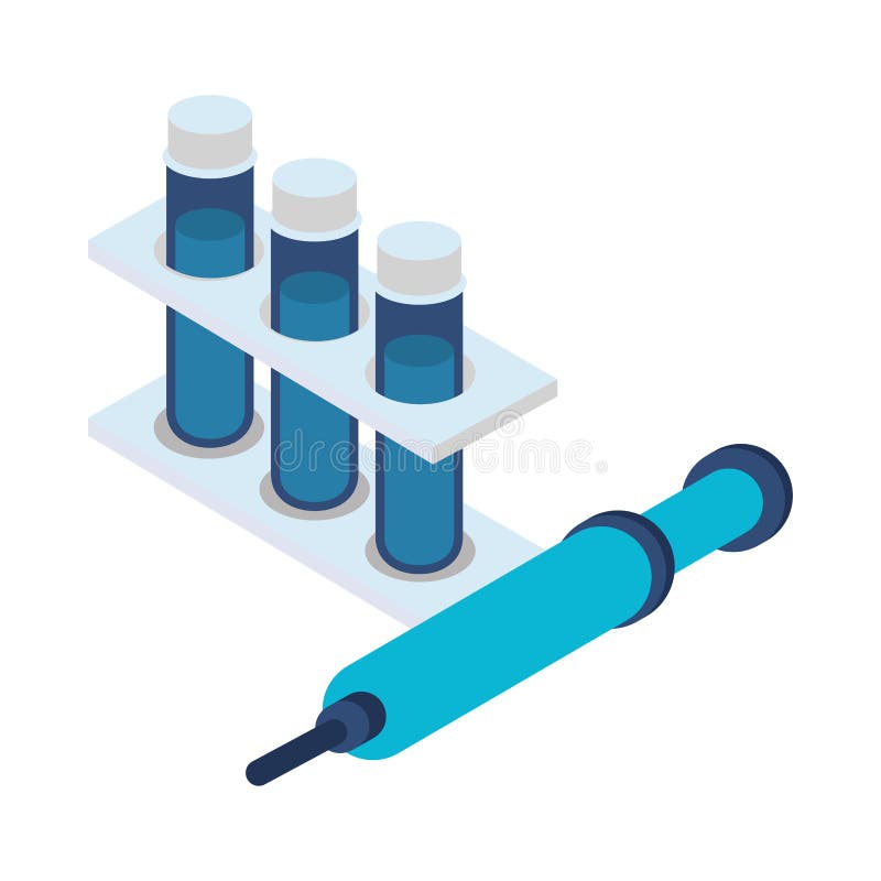 Tube Tests Laboratory with Injection Isometric Stock Vector ...