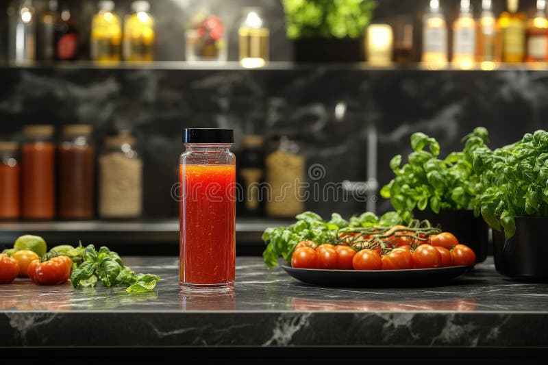 Tube Tomato Puree Kitchen Counter Modern Functional Culinary Theme ...