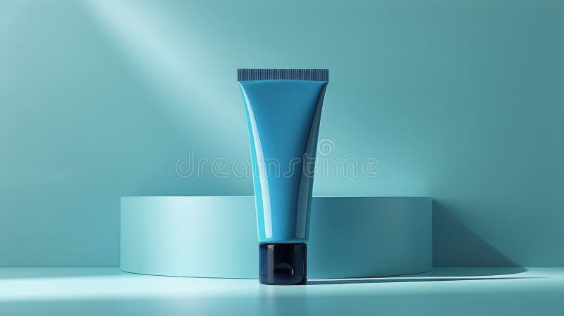 Tube of Toothpaste on Blue Background Stock Image - Image of care, oral ...