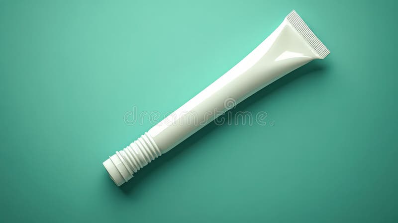 Tube of Toothpaste is Sitting on a Blue Surface Stock Image - Image of ...