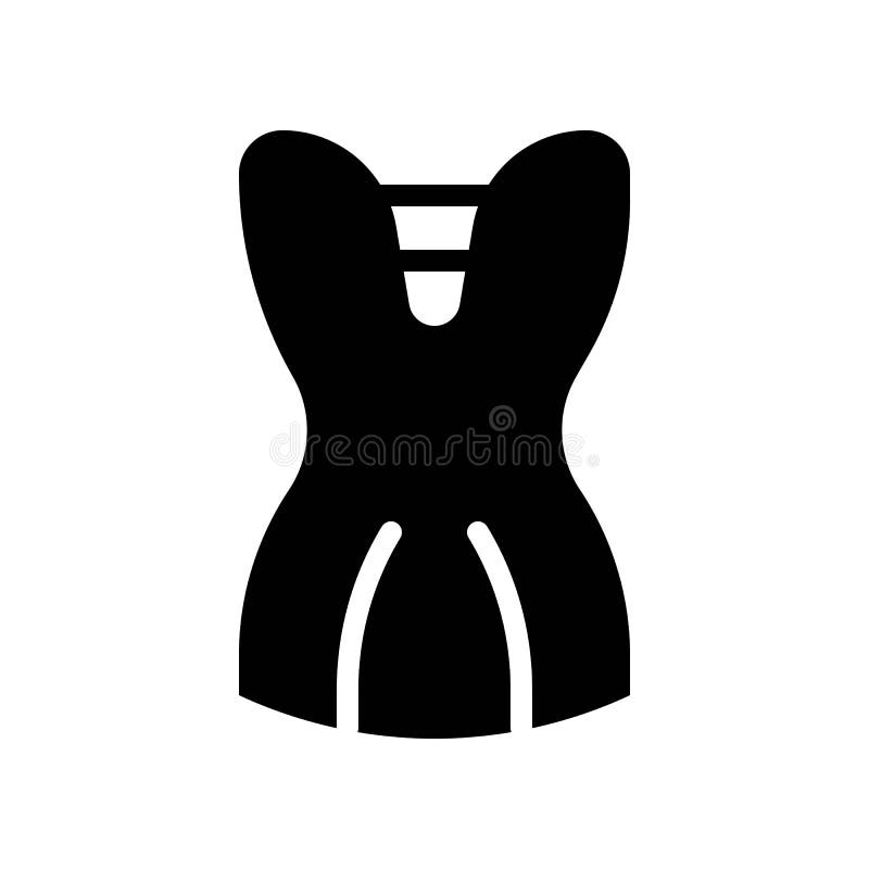 Tube Top Vector Illustration, Filled Style Editable Outline Icon Stock ...