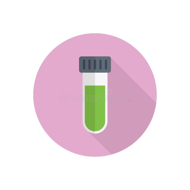 Tube Vector Flat Color Icon Stock Vector - Illustration of laboratory ...