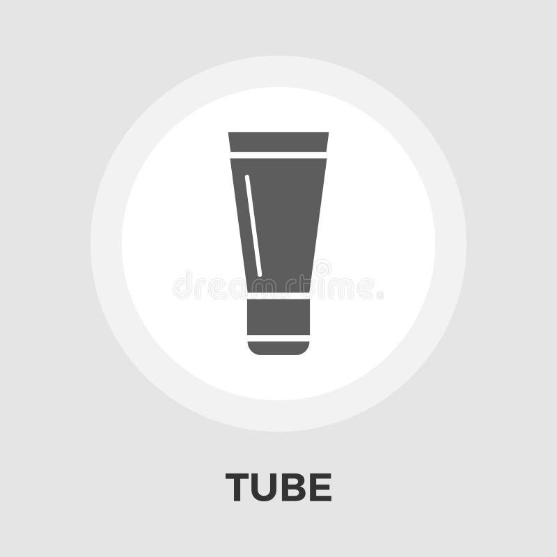 Tube vector flat icon stock vector. Illustration of container - 90679709