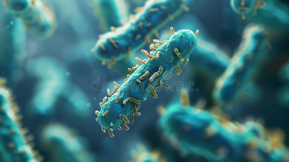 Tuberculosis Bacteria Under a Microscope Stock Illustration ...