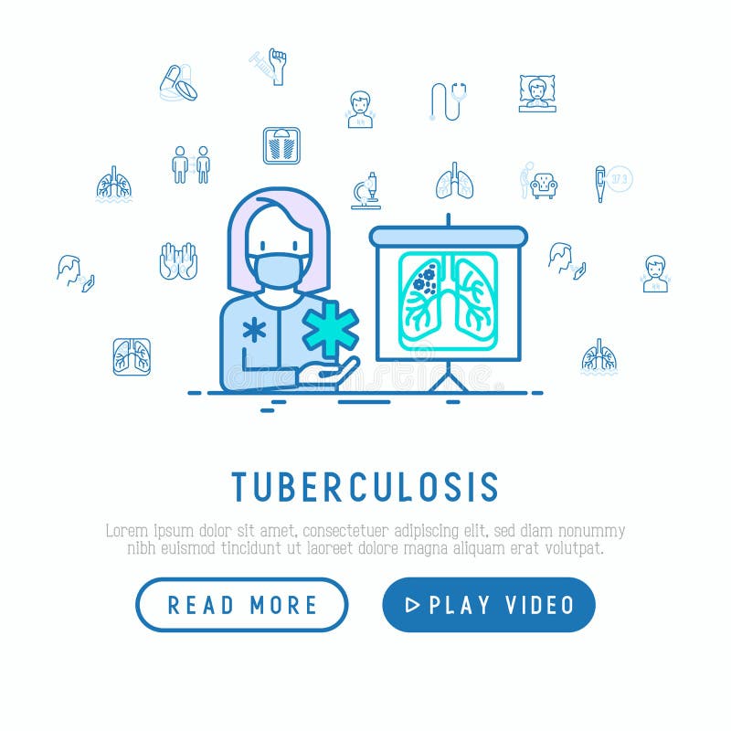Tuberculosis Tb Infection In The Lungs Stock Vector Illustration Of