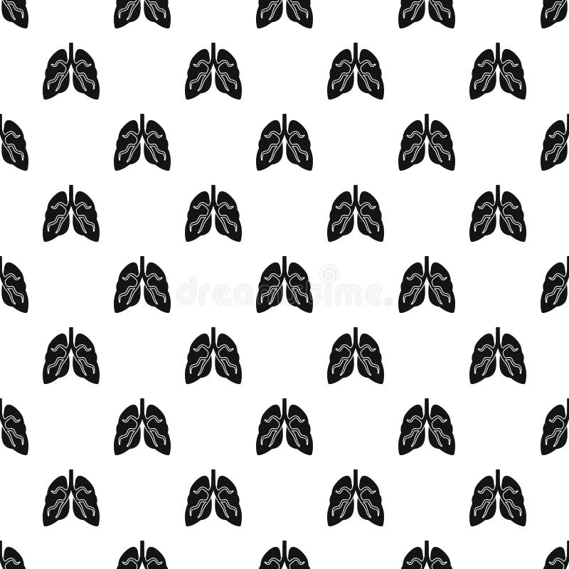 Tuberculosis Seamless Pattern with Thin Line Icons: Infection in Lungs ...