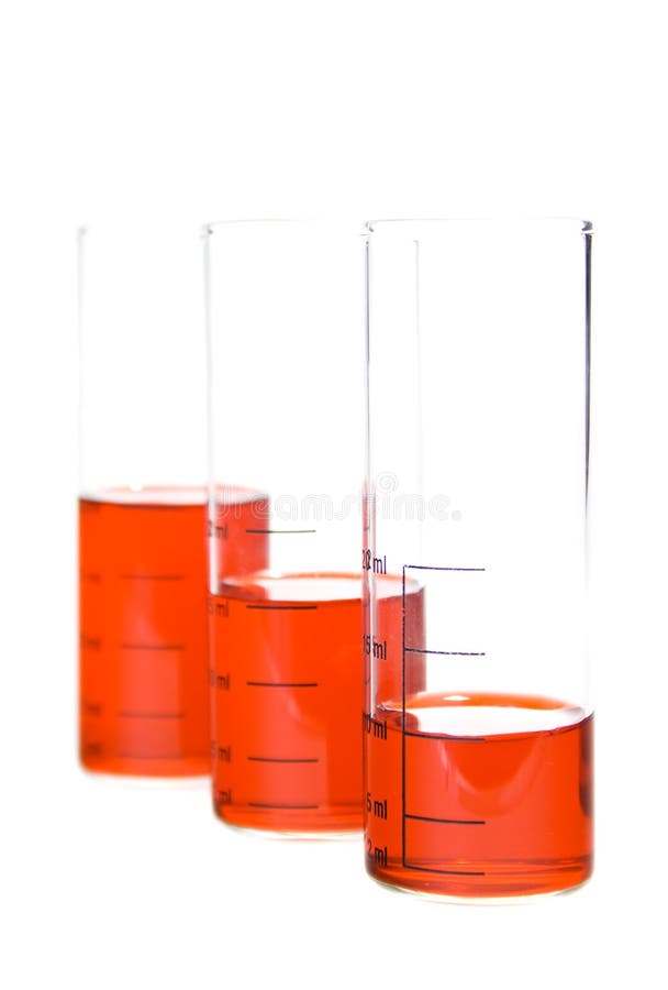 Liquide rouge photo stock. Image du becher, cylindre, additif - 4463920