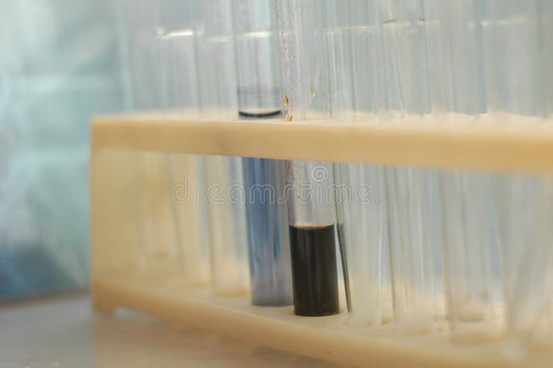 Tubes with Colorful Solutions Stock Photo - Image of chemistry, color ...