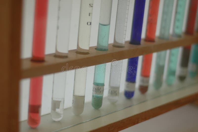 Tubes with Colorful Solutions Stock Photo - Image of pharmacy ...