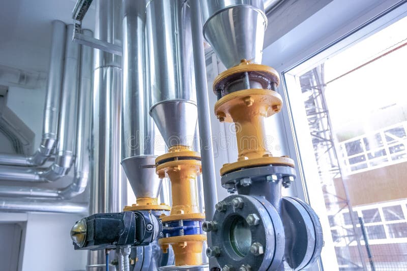 Tubes at the factory stock image. Image of metal, power - 68577063