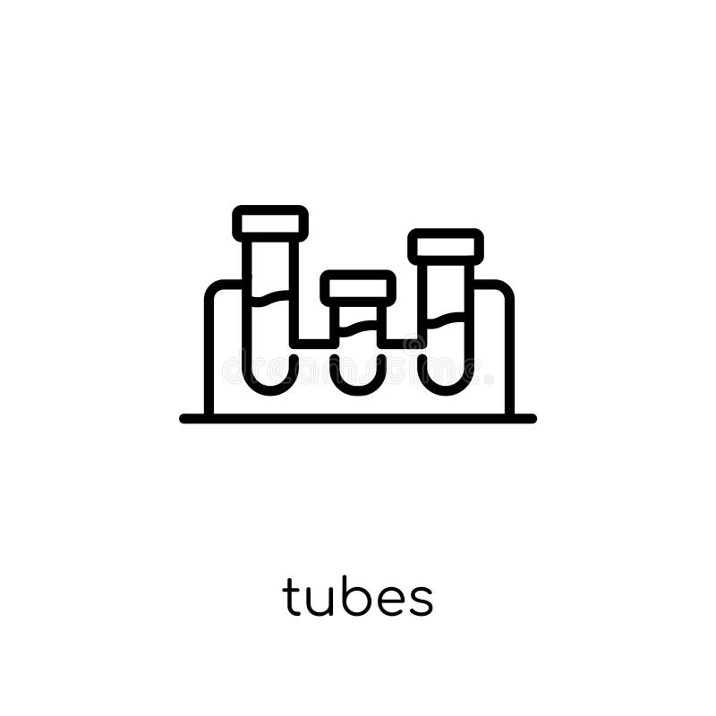 Tubes Icon. Trendy Modern Flat Linear Vector Tubes Icon on White Stock ...