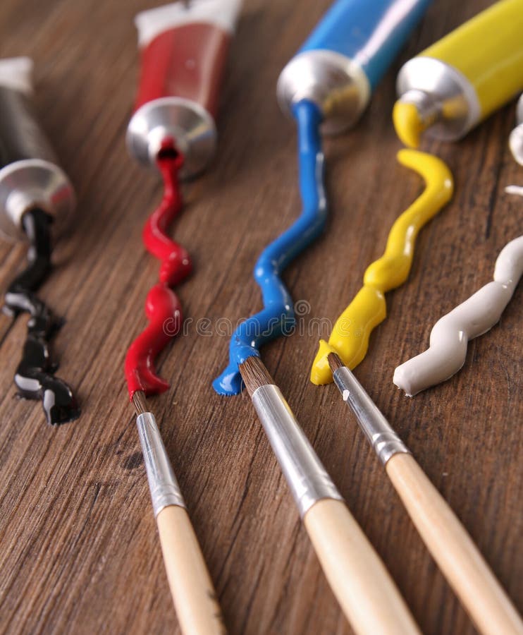 Tubes of paint stock image. Image of creative, yellow - 23188133