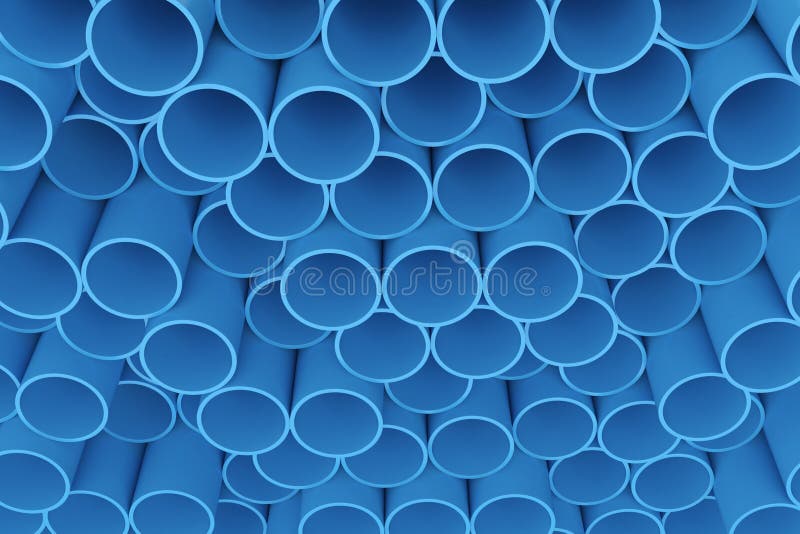 Tubes PVC Pipes Background, 3D Rendering Stock Illustration ...