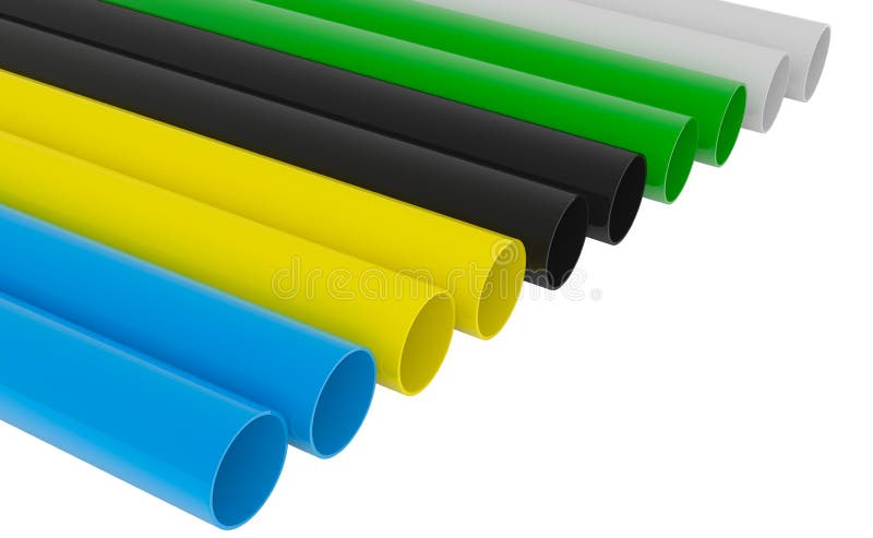 Tubes PVC Pipes EXPLANATION Word Isolated on White Background 3d ...