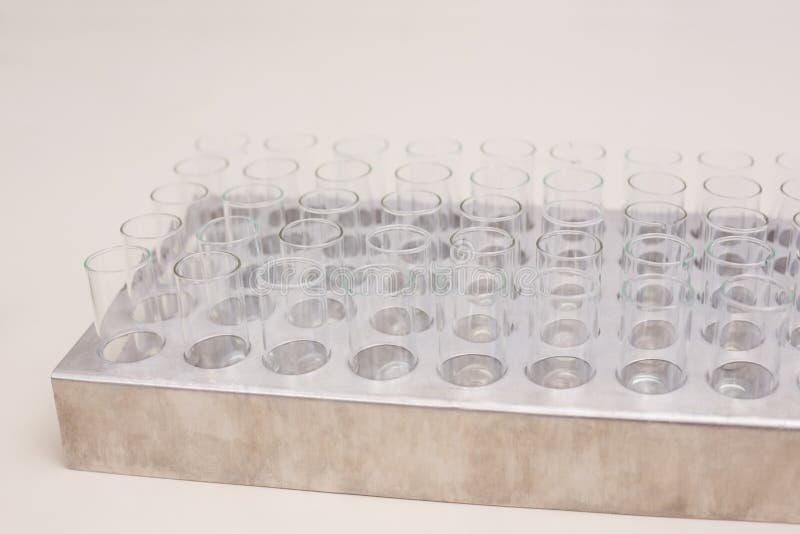 Tubes in tray stock image. Image of laboratory, chemist - 53055703