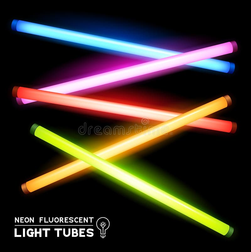 Tubi Al Neon Della Luce Fluorescente Illustrazione Vettoriale ...