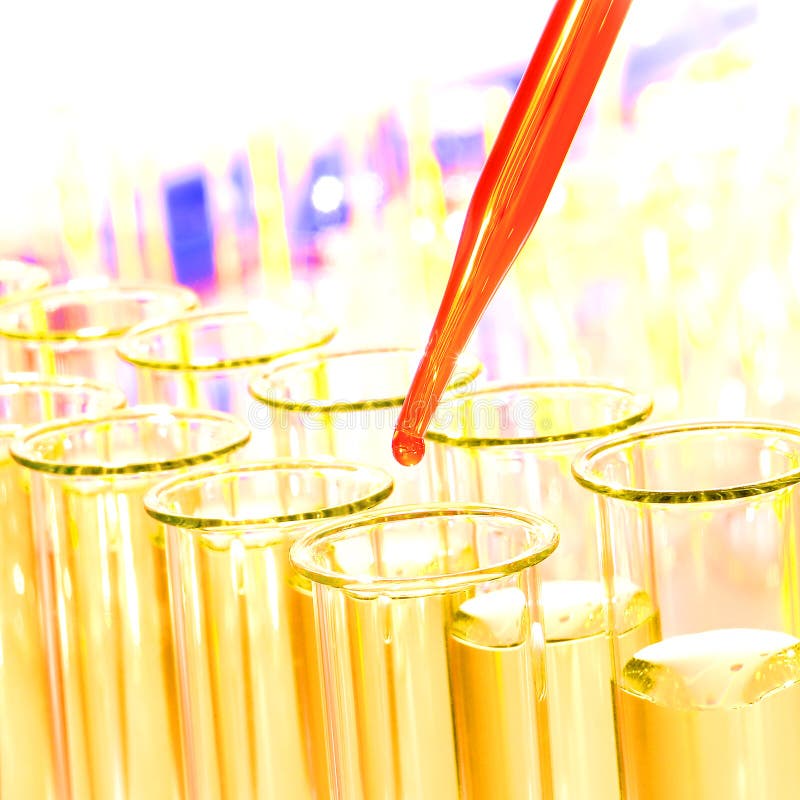 Esperimento Scientifico Nel Laboratorio Di Ricerca Di Scienza Immagine ...