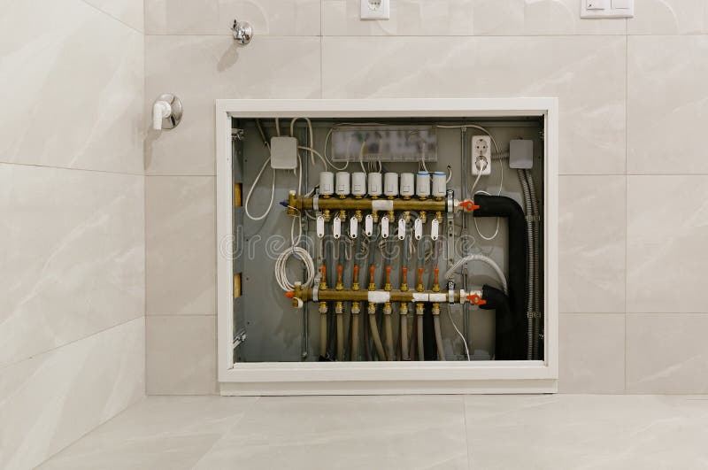 Tubing are Elements of Radiant Floor Heating System Stock Image - Image ...