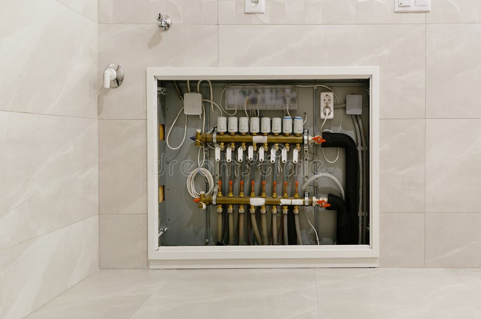 Tubing are Elements of Radiant Floor Heating System Stock Image - Image ...