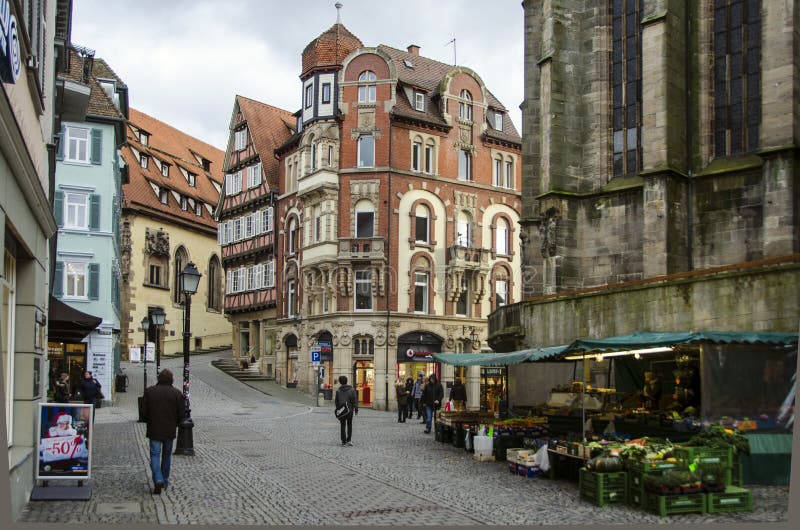 Tubinga, Ciudad Pintoresca En Alemania Imagen de archivo editorial ...