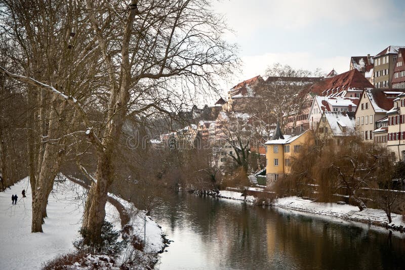 Tubingen Seen from the River Neckar, Germany Stock Photo - Image of ...