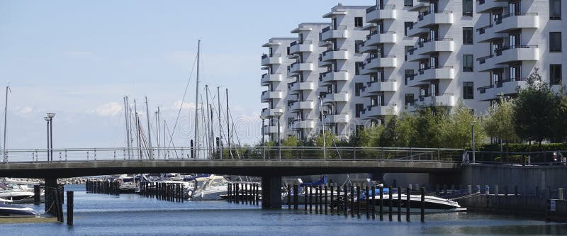 Tuborg harbour, Hellerup stock image. Image of architecture - 123072737