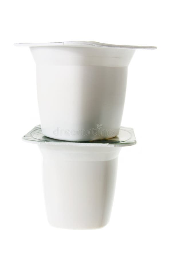 Small Yogurt Containers stock photo. Image of dairy, blue - 5815756