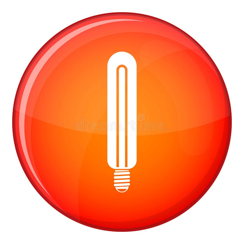 Tubular Bulb Icon Digital Red Stock Vector - Illustration of economy ...