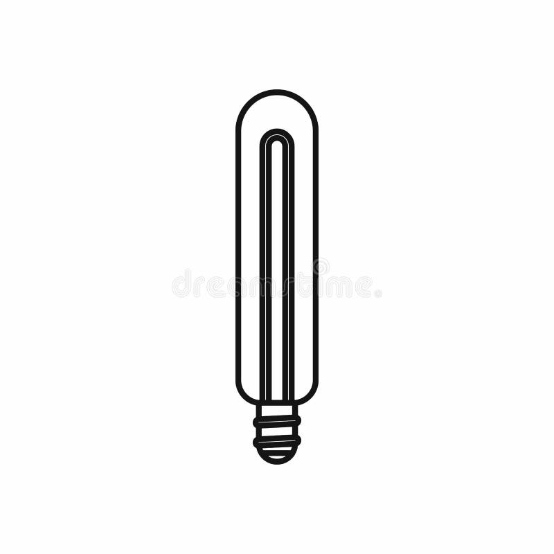 Tubular Bulb Icon Digital Red Stock Vector - Illustration of economy ...