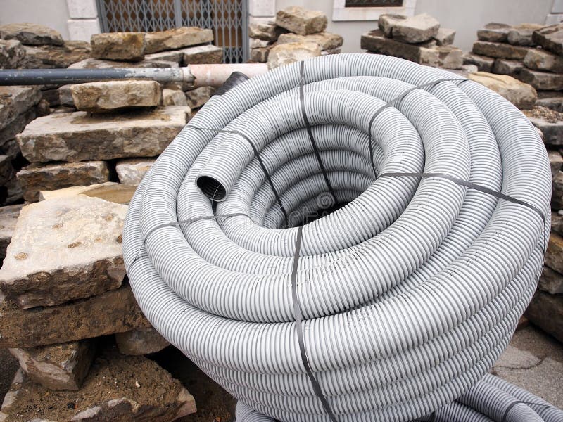 Working on Tubular Production. Men Look Inside the Pipe Stock Image ...