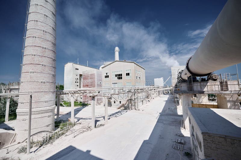 Tubular Rotary Kiln for Lime Clinker and Cement Processing Stock Image ...