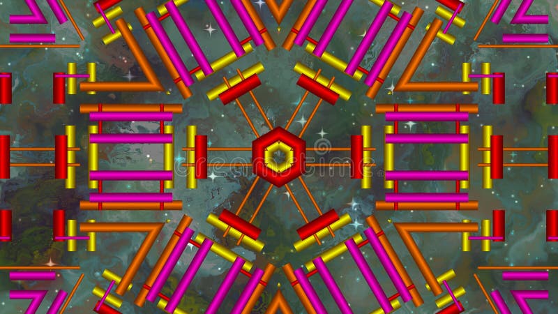 Tubular Shapes on Cosmic Background Stock Illustration - Illustration ...