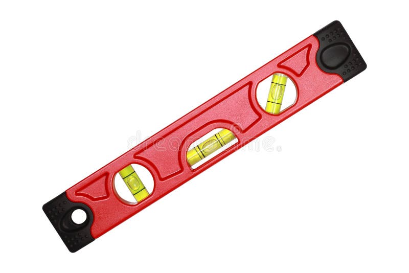 Tubular Spirit Level Isolated on White Stock Photo - Image of carpenter ...