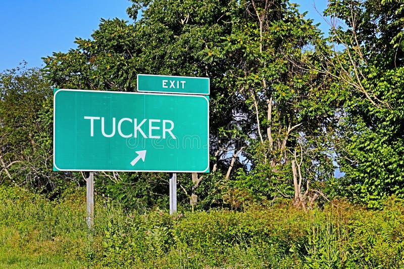 US Highway Exit Sign for Tucker Stock Image - Image of isolated ...