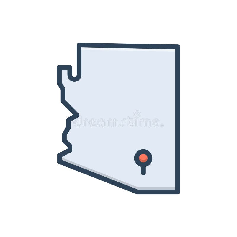 Color Illustration Icon for Tucson, America and Country Stock ...
