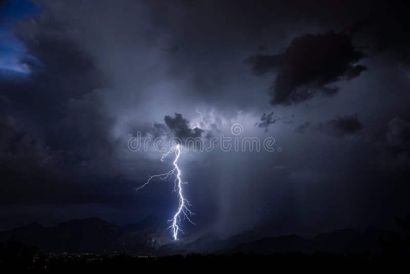 Tucson Lightning stock photo. Image of discharge, bolts - 59997418