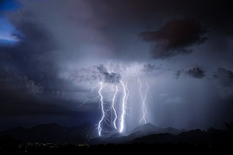Tucson Lightning stock image. Image of bolts, blue, dangerous - 59997435