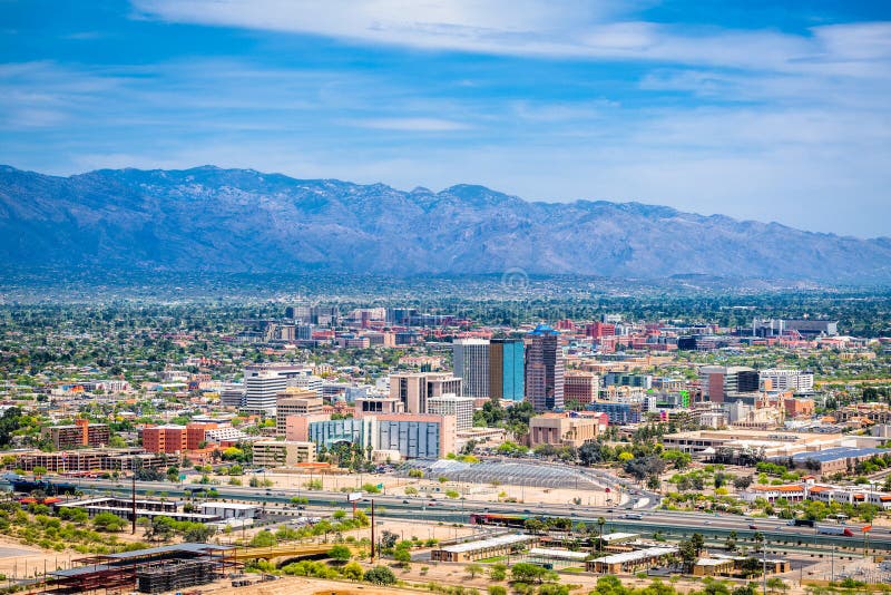 Vista Aérea Da Cidade De Tucson, O Arizona Foto de Stock - Imagem de ...