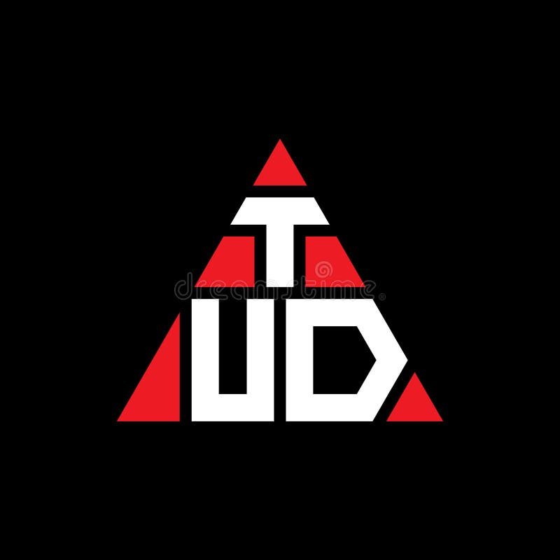 TUD Triangle Letter Logo Design with Triangle Shape. TUD Triangle Logo ...