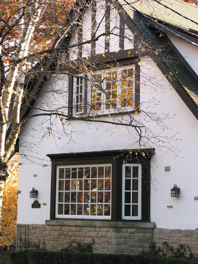 Tudor home stock photo. Image of white, architecture, neighborhood - 332788