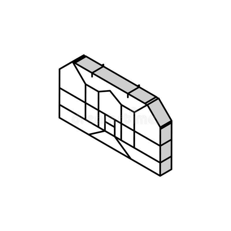 Tudor House Isometric Icon Vector Illustration Stock Vector ...