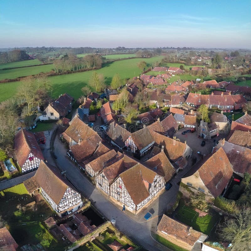 Tudor Village, AI Generated Stock Illustration - Illustration of walls ...