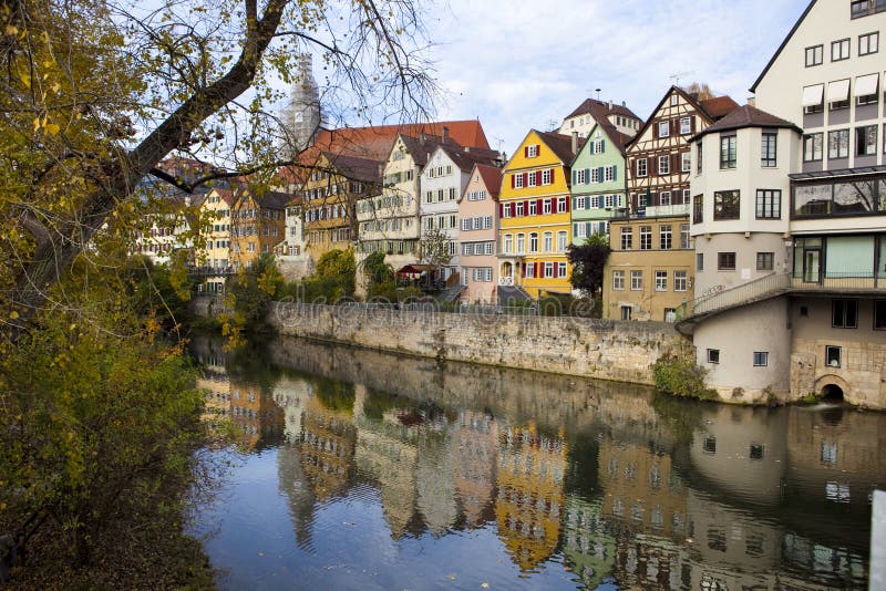 Tuebingen at Neckar stock photo. Image of city, germany - 12021356